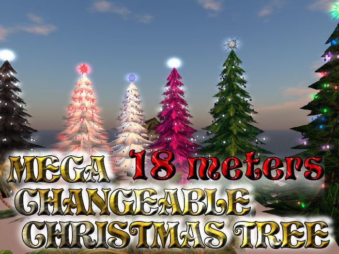 Second Life Marketplace - MEGA giant christmas tree 18 Meters